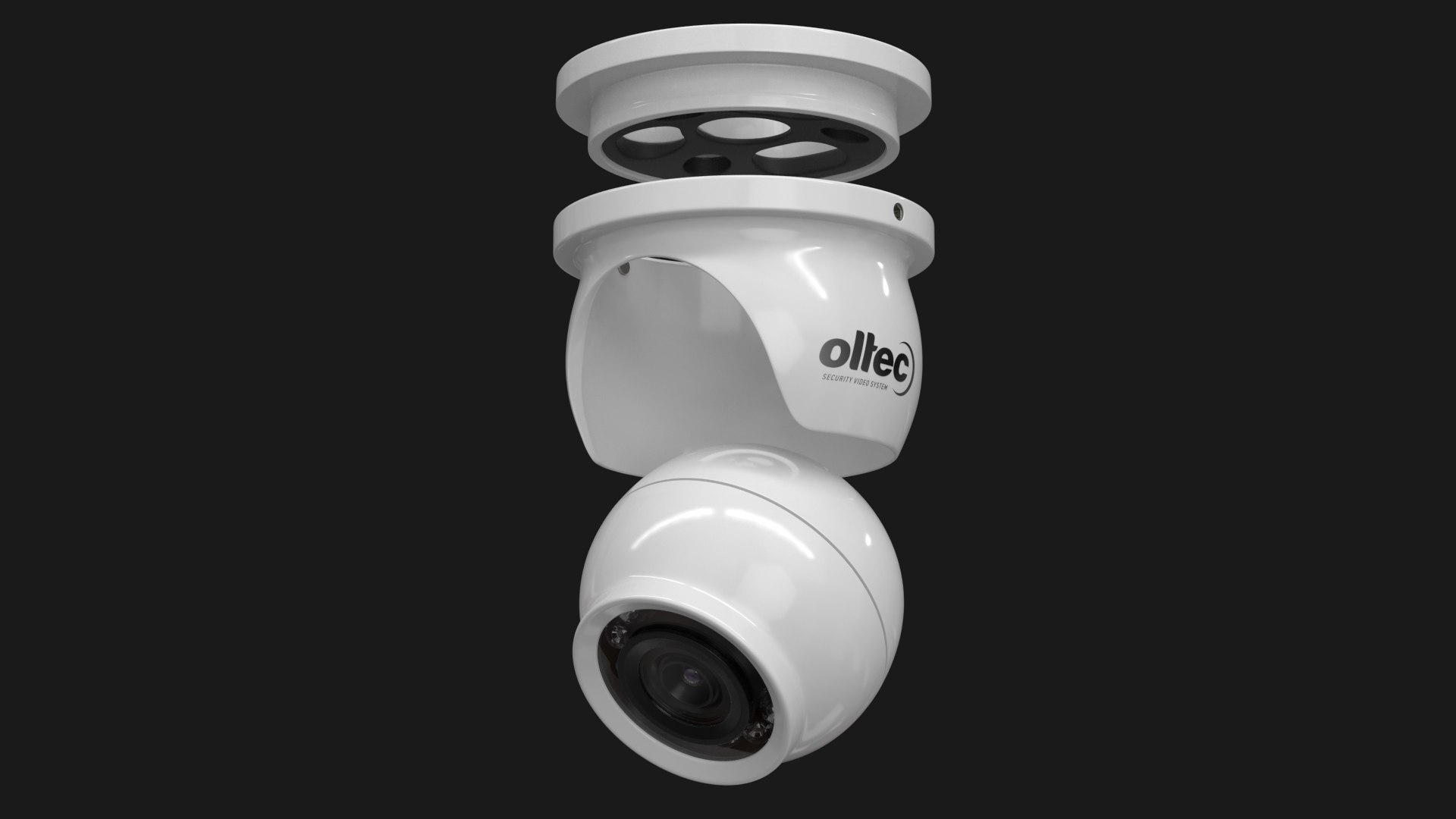 Realistic Cctv Camera Oltec 3D Model - TurboSquid 1486731