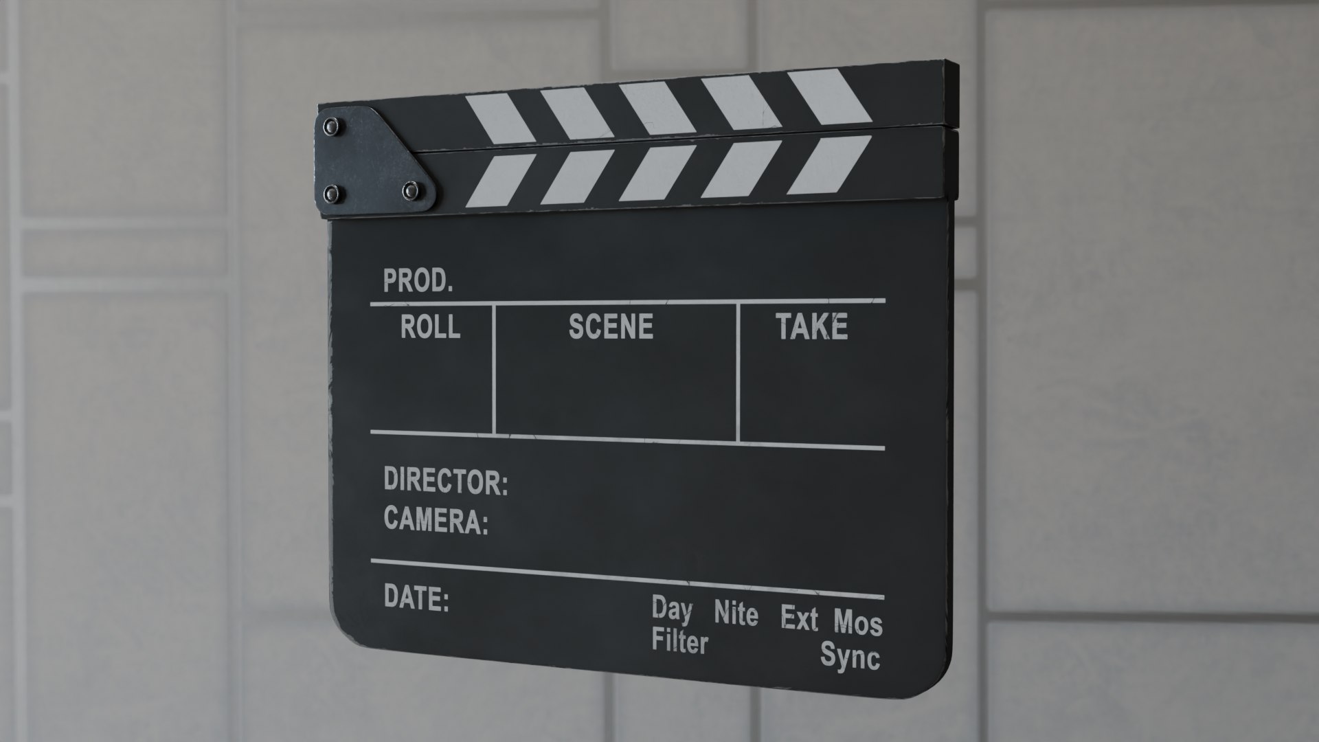 3D Used Movie Clapboard - TurboSquid 2265513