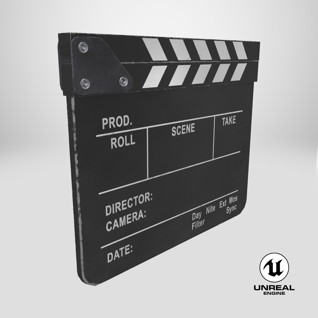 3D Used Movie Clapboard - TurboSquid 2265513