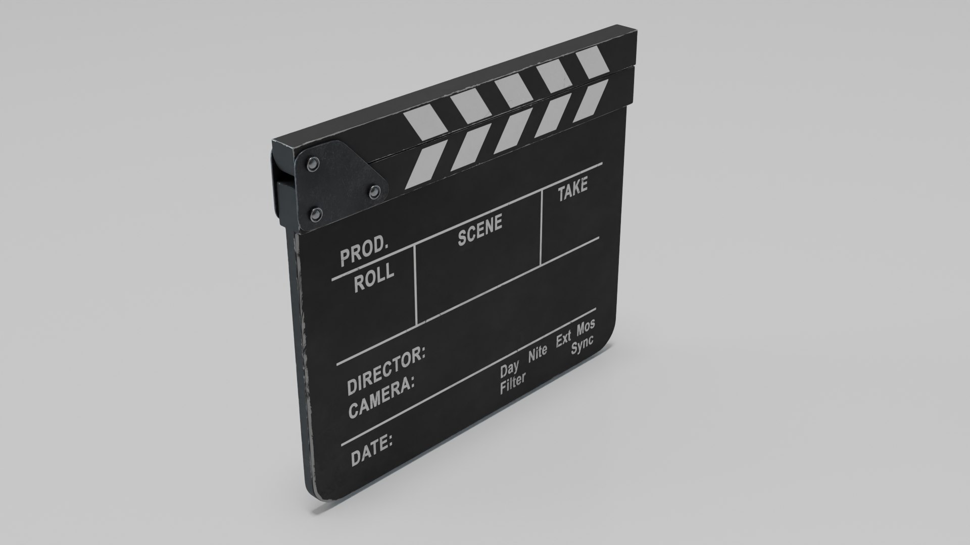 3D Used Movie Clapboard - TurboSquid 2265513