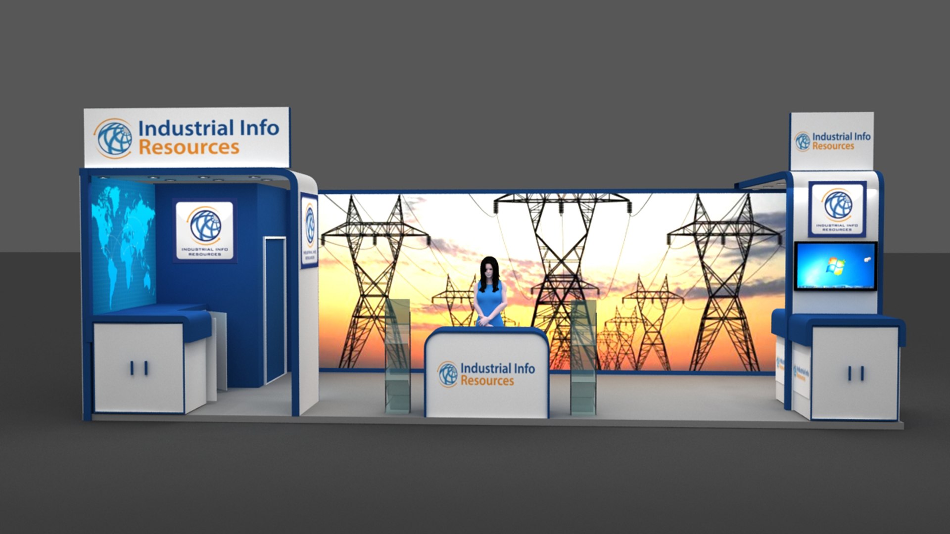 2 Side Open Stand 3D - TurboSquid 1988791