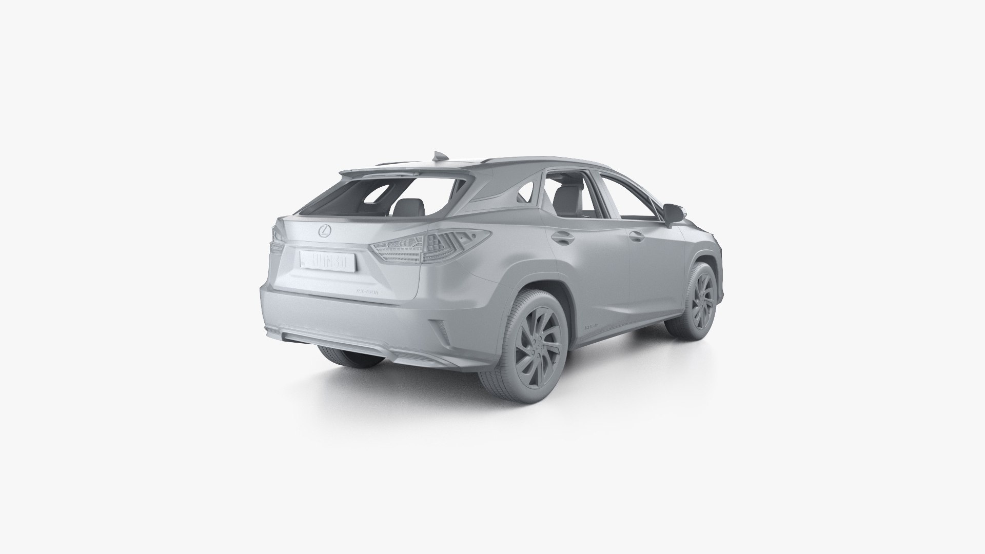 Lexus RX hybrid with HQ interior 2016 3D model - TurboSquid 2109292