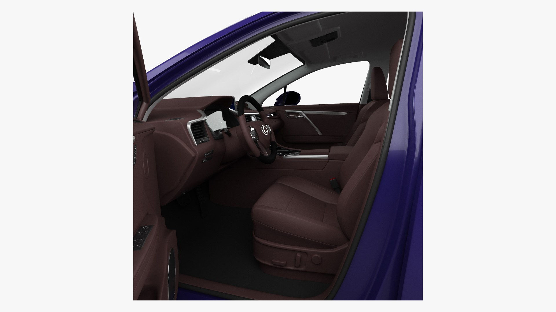 Lexus RX hybrid with HQ interior 2016 3D model - TurboSquid 2109292