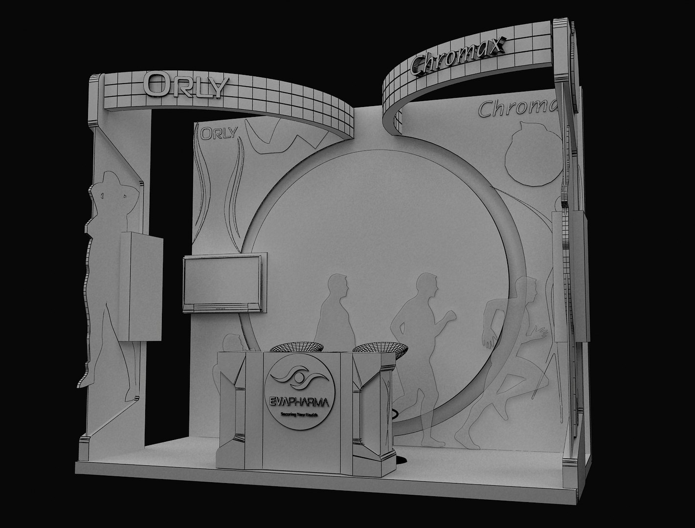 3D stand exhibition booth model - TurboSquid 1556311