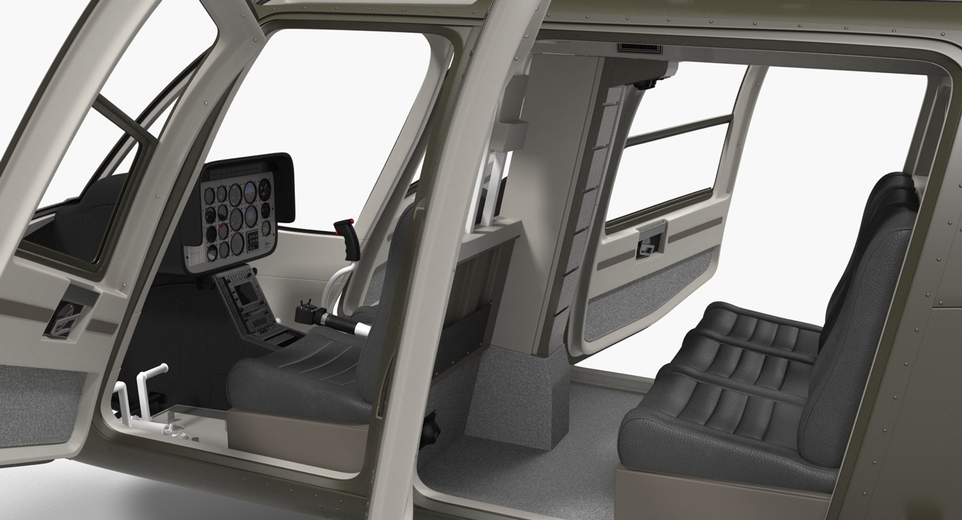 3d Model Bell 206 Jetranger Italian