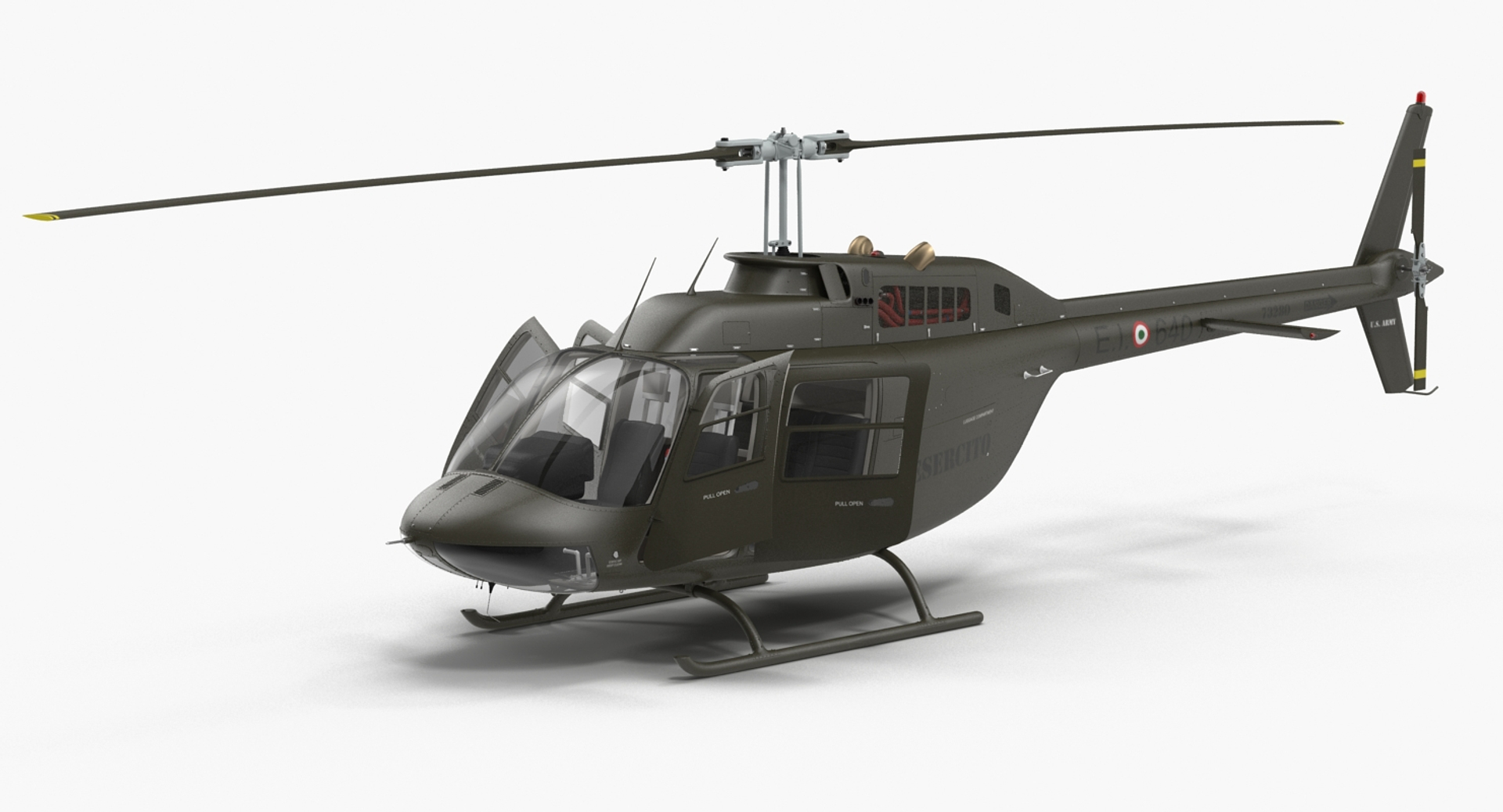 3d Model Bell 206 Jetranger Italian