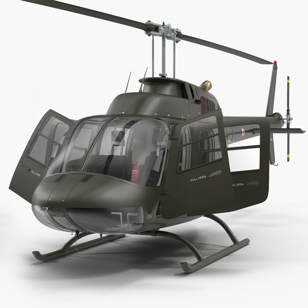 3d model bell 206 jetranger italian