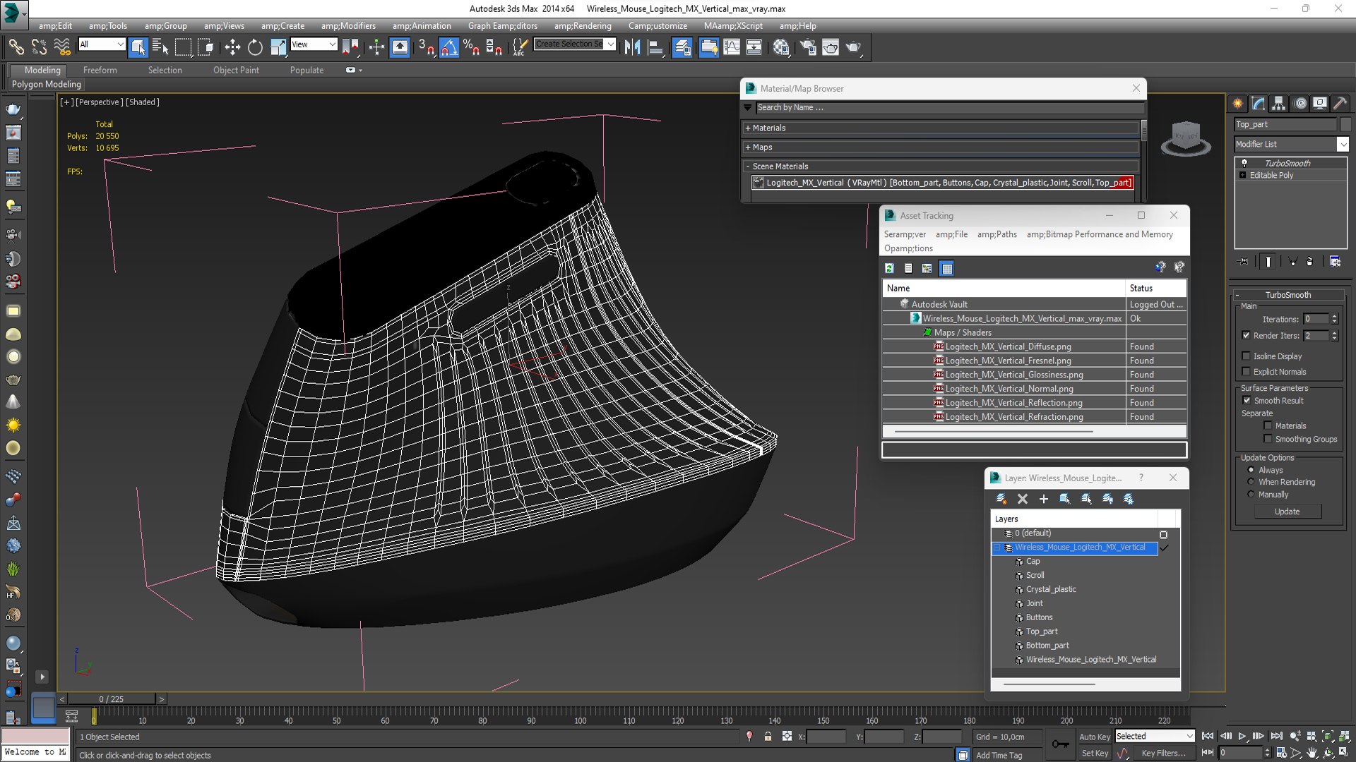 Wireless Mouse Logitech MX Vertical Model - TurboSquid 2189363