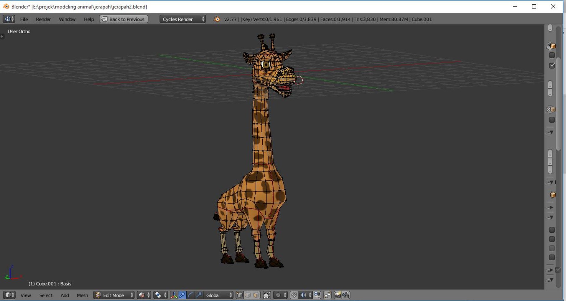3d Giraffe