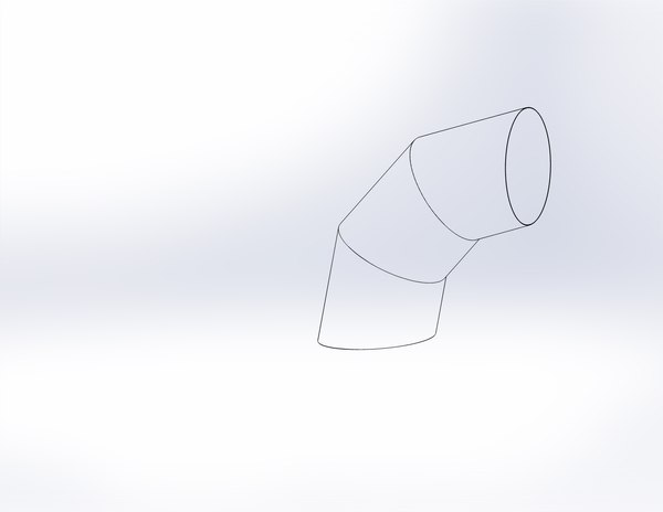 modelo 3d Standard Elbow 5-40 inch - TurboSquid 1981676