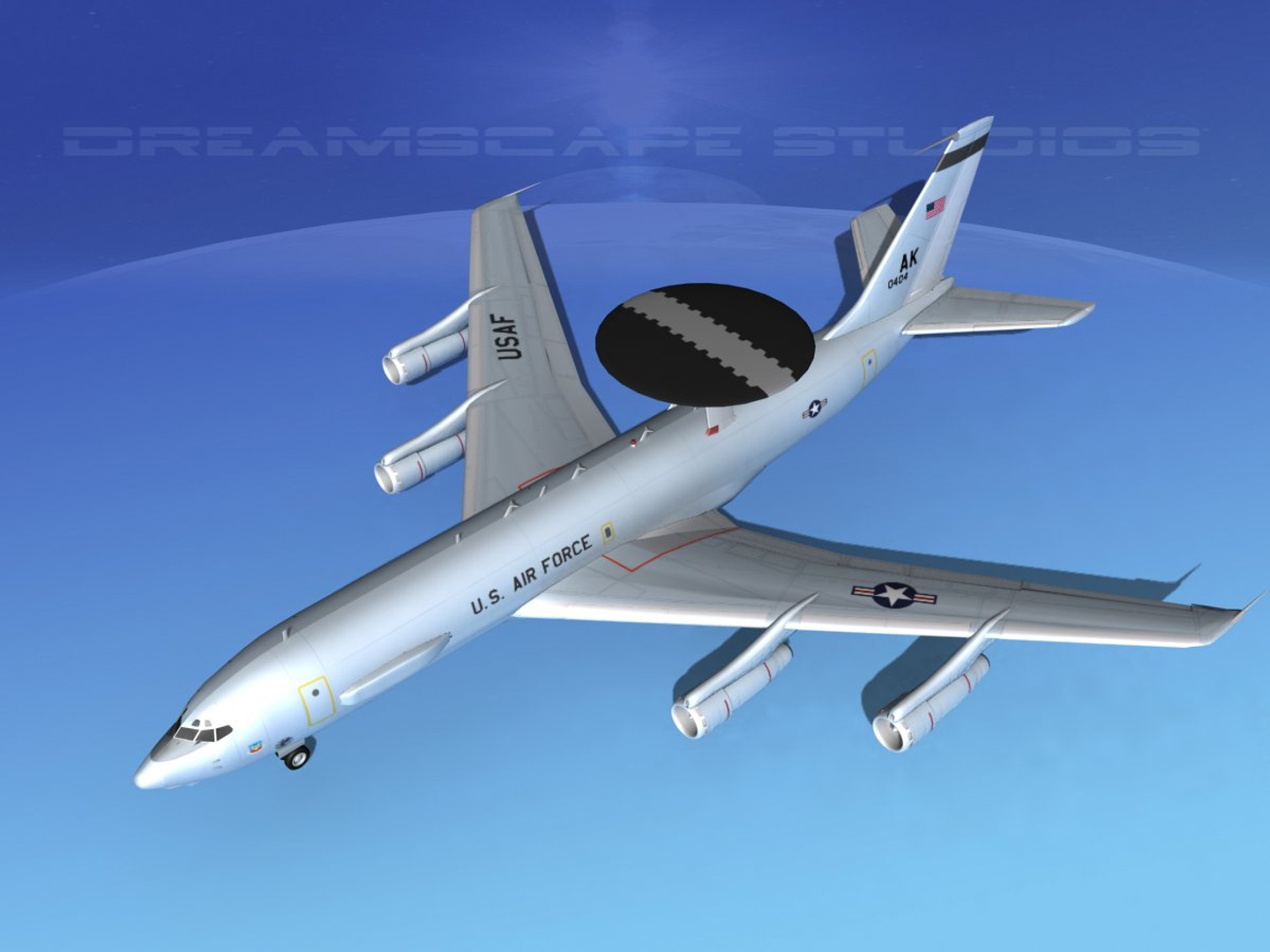 boeing e-3 sentry 3d model