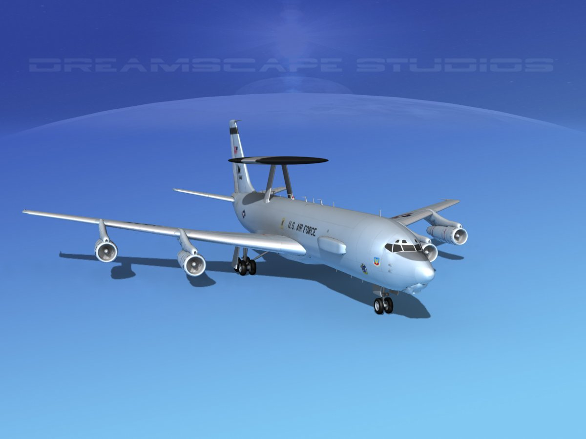 boeing e-3 sentry 3d model