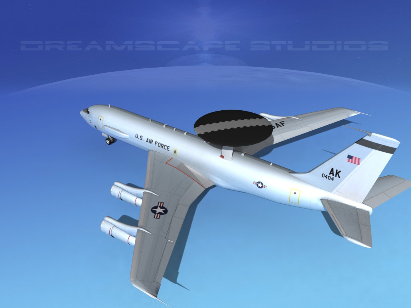 boeing e-3 sentry 3d model