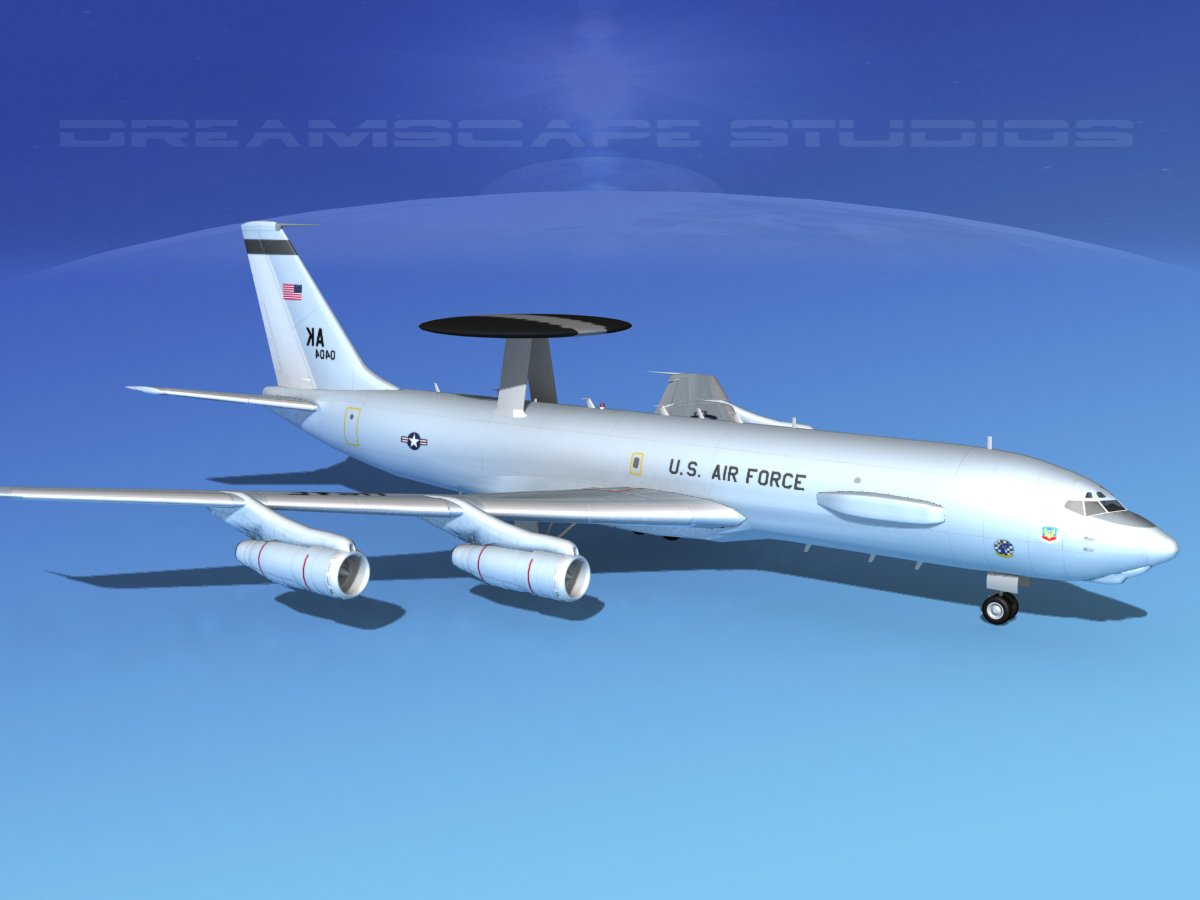 boeing e-3 sentry 3d model
