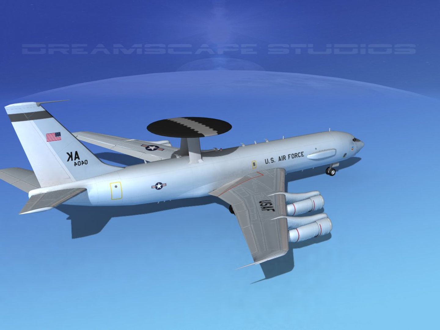 boeing e-3 sentry 3d model