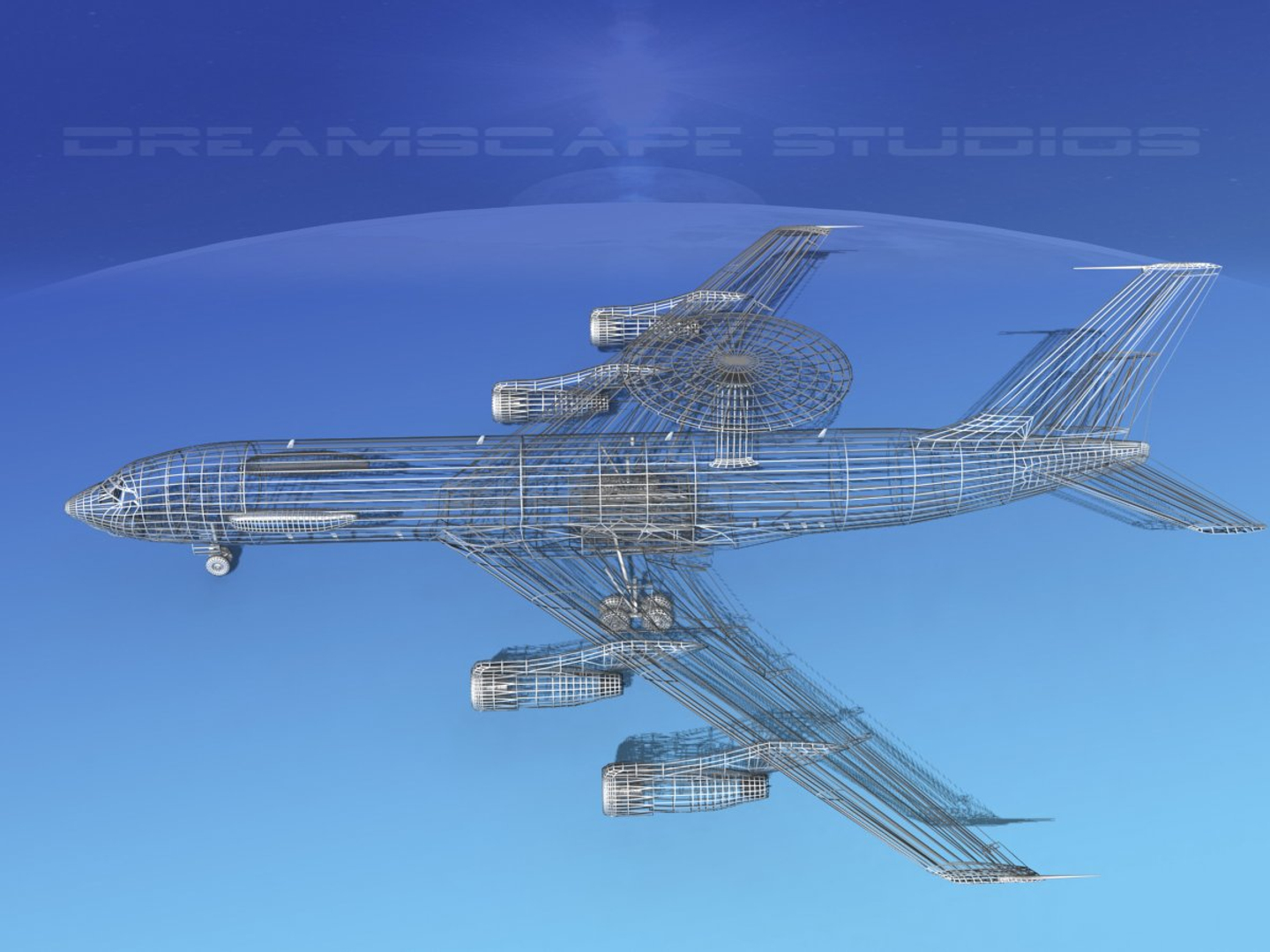 boeing e-3 sentry 3d model