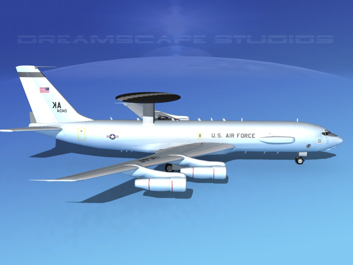 boeing e-3 sentry 3d model