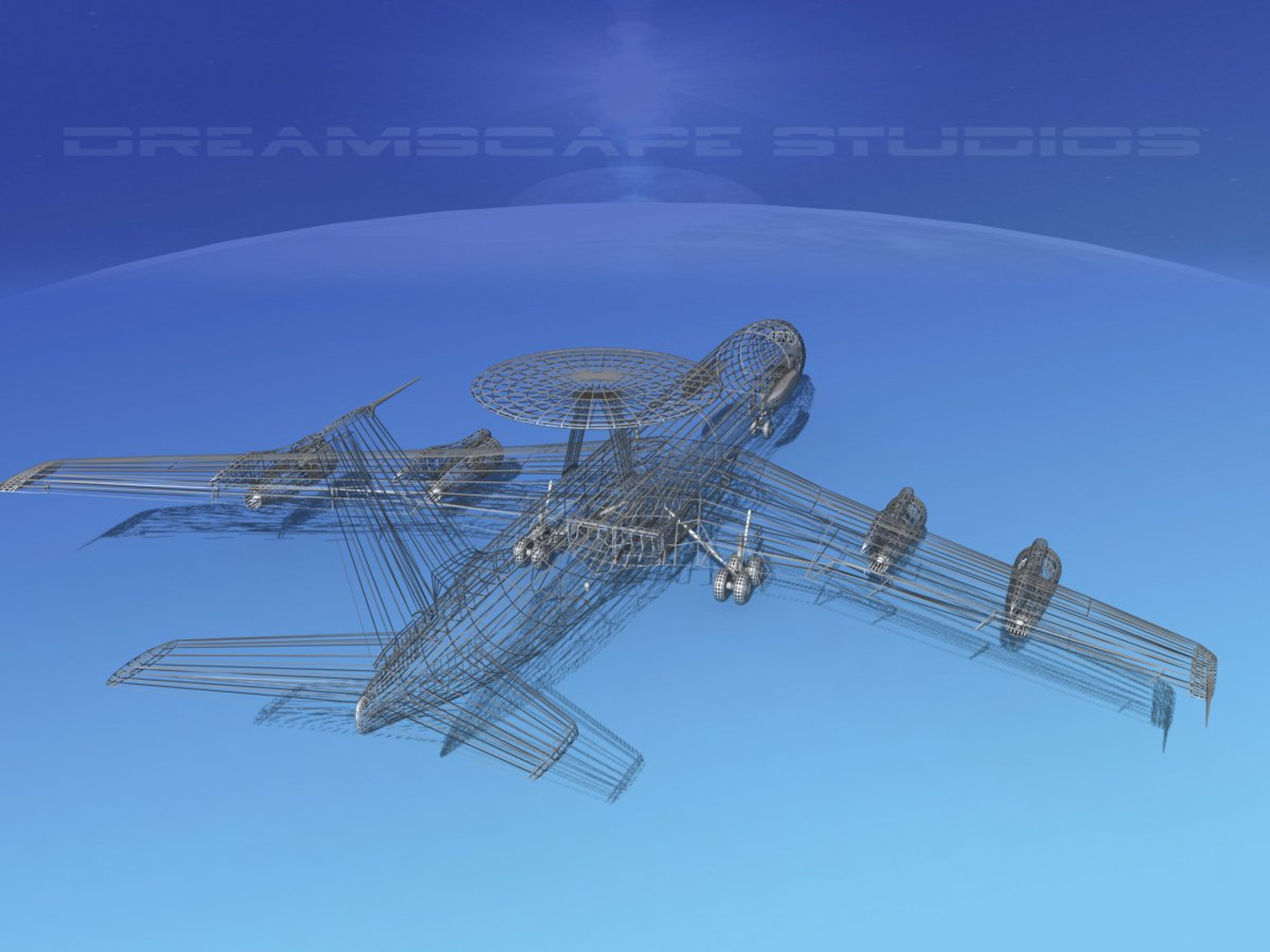 boeing e-3 sentry 3d model