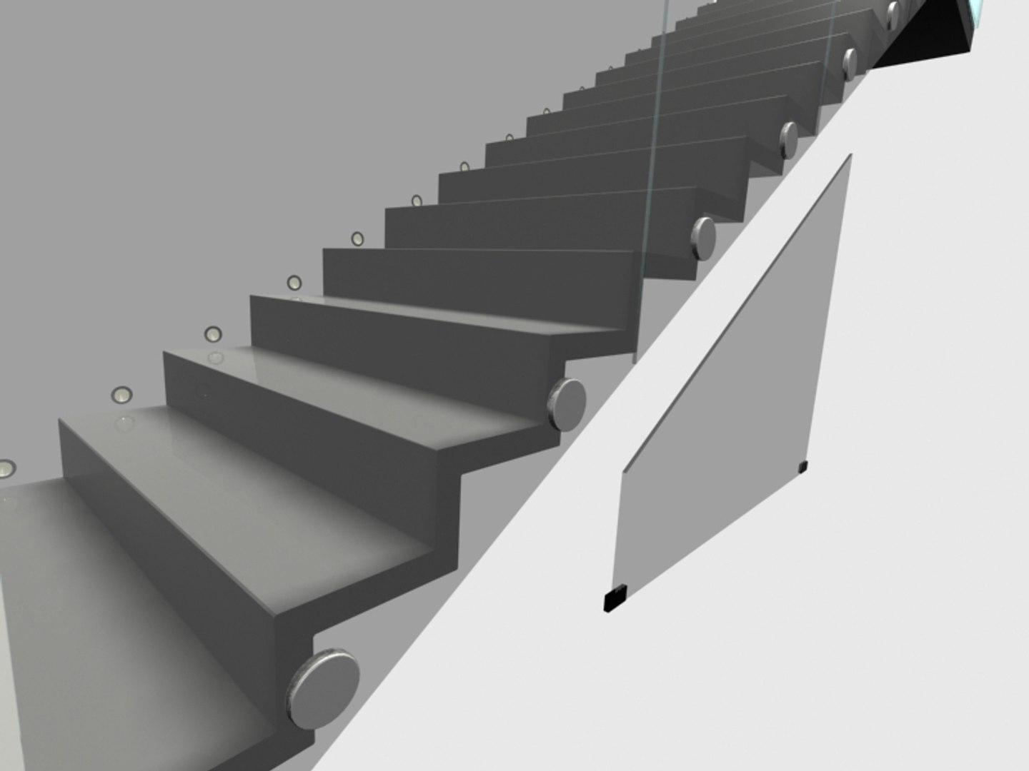 3d Staircase Spots Lights Model
