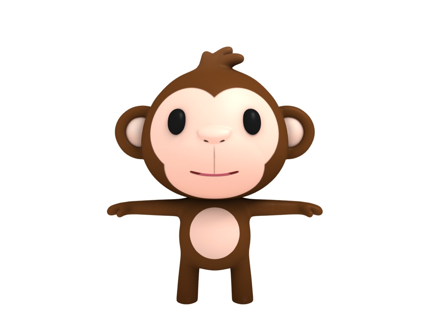 Cartoon Monkey Character 3D Model - TurboSquid 1383457