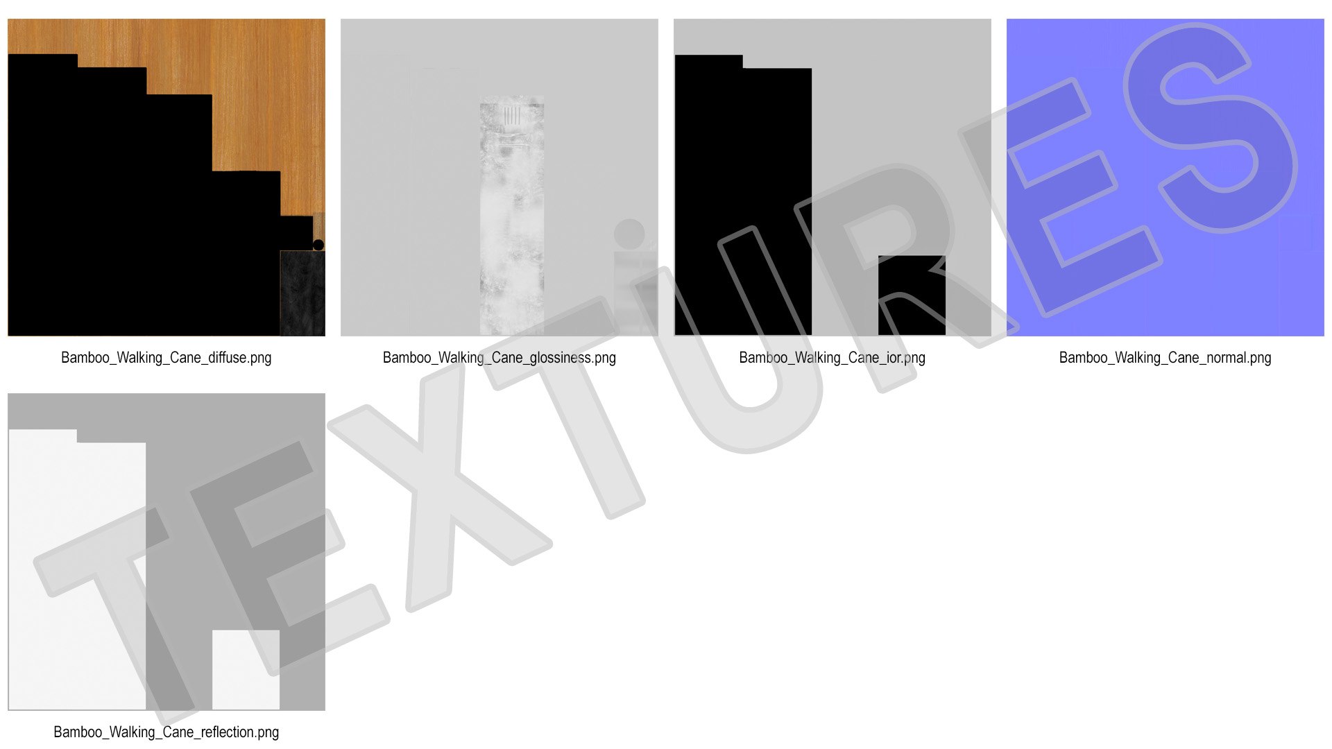 3D Metal Cane Walking Stick - TurboSquid 2113243