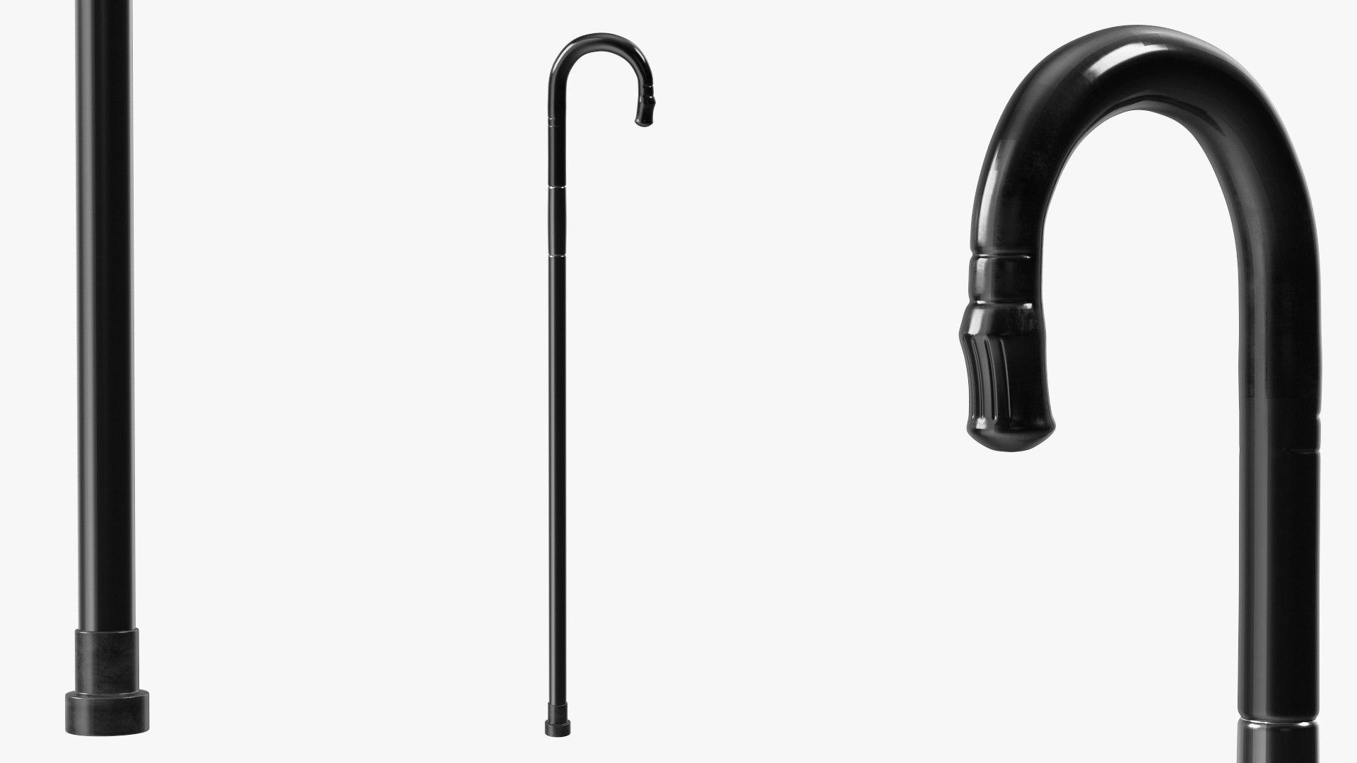 3D Metal Cane Walking Stick - TurboSquid 2113243
