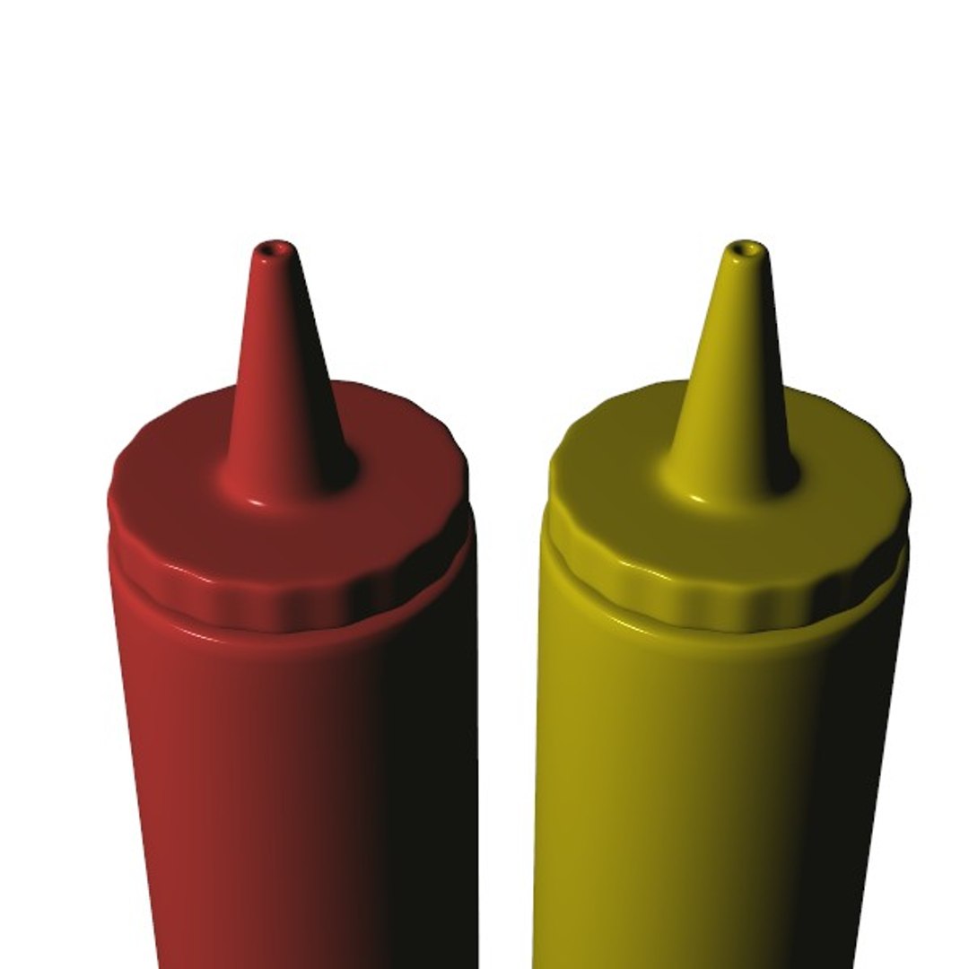 Ketchup Mustard 3d Model