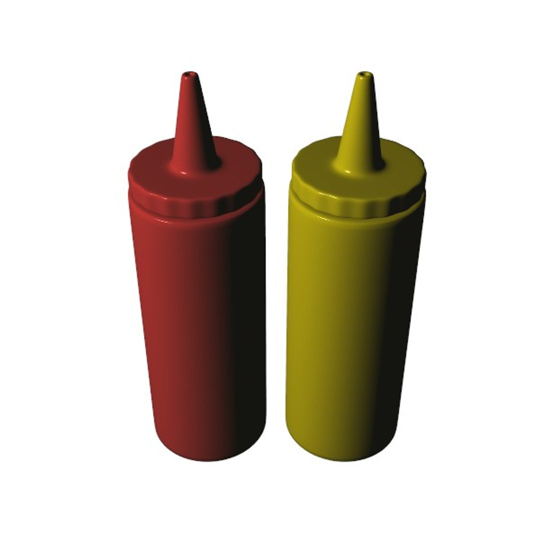 Ketchup Mustard 3d Model
