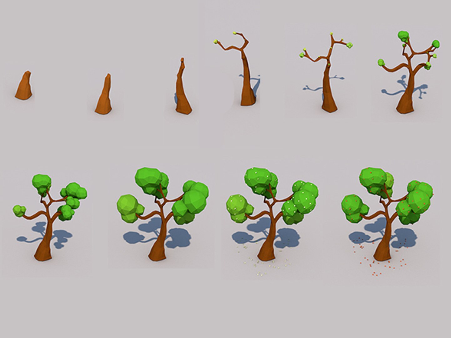 3D tree growth stages - TurboSquid 1413322