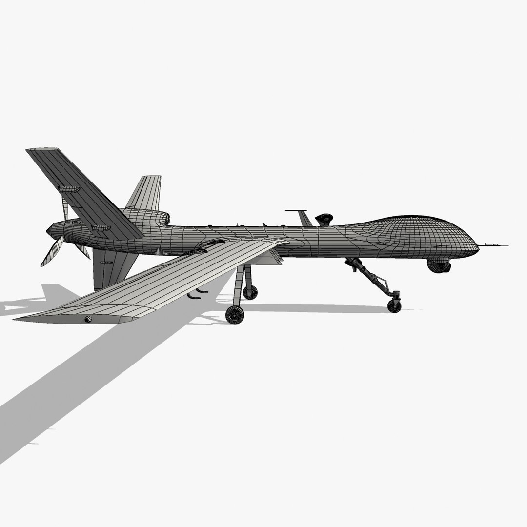 uav drone reaper mq-9 3d model