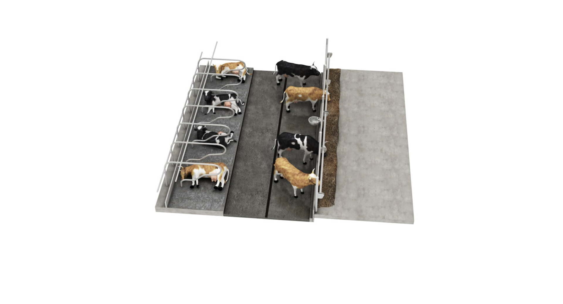 Cow Farm Block 3D Model - TurboSquid 1423429