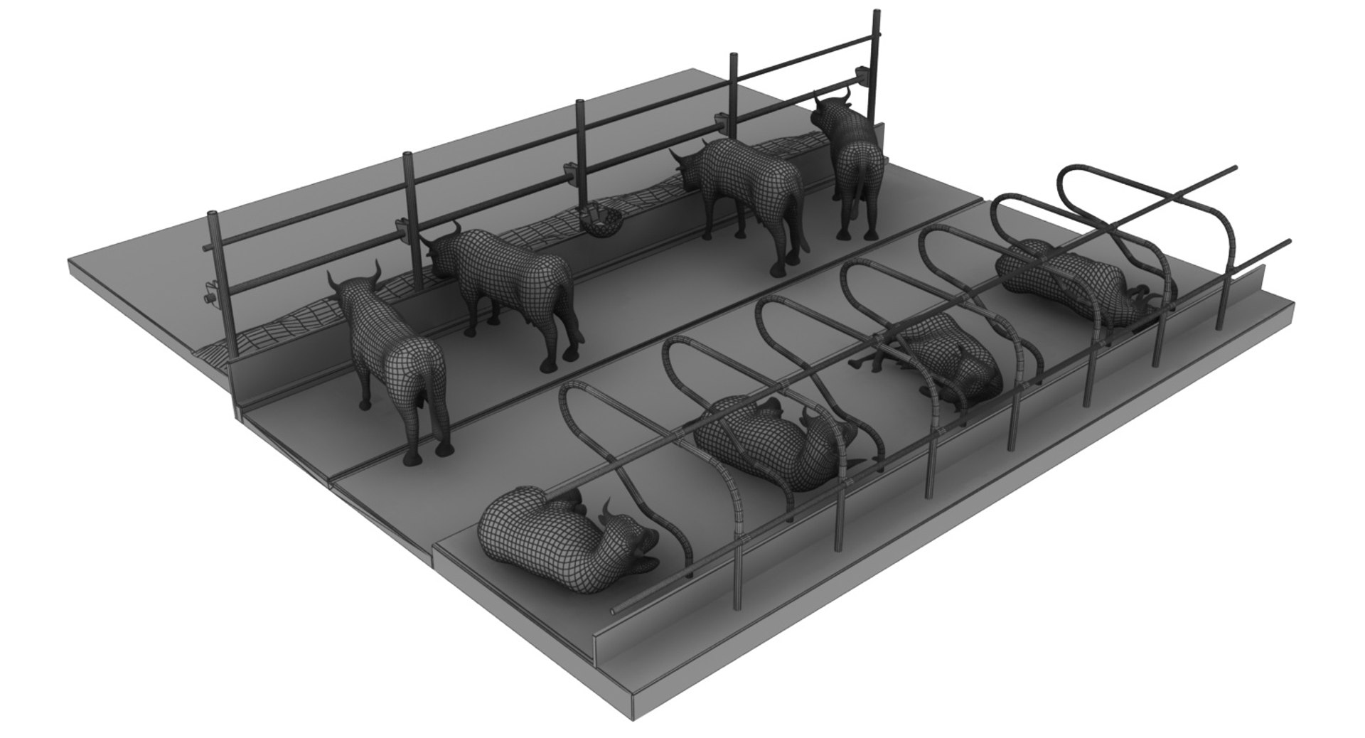 Cow Farm Block 3D Model - TurboSquid 1423429
