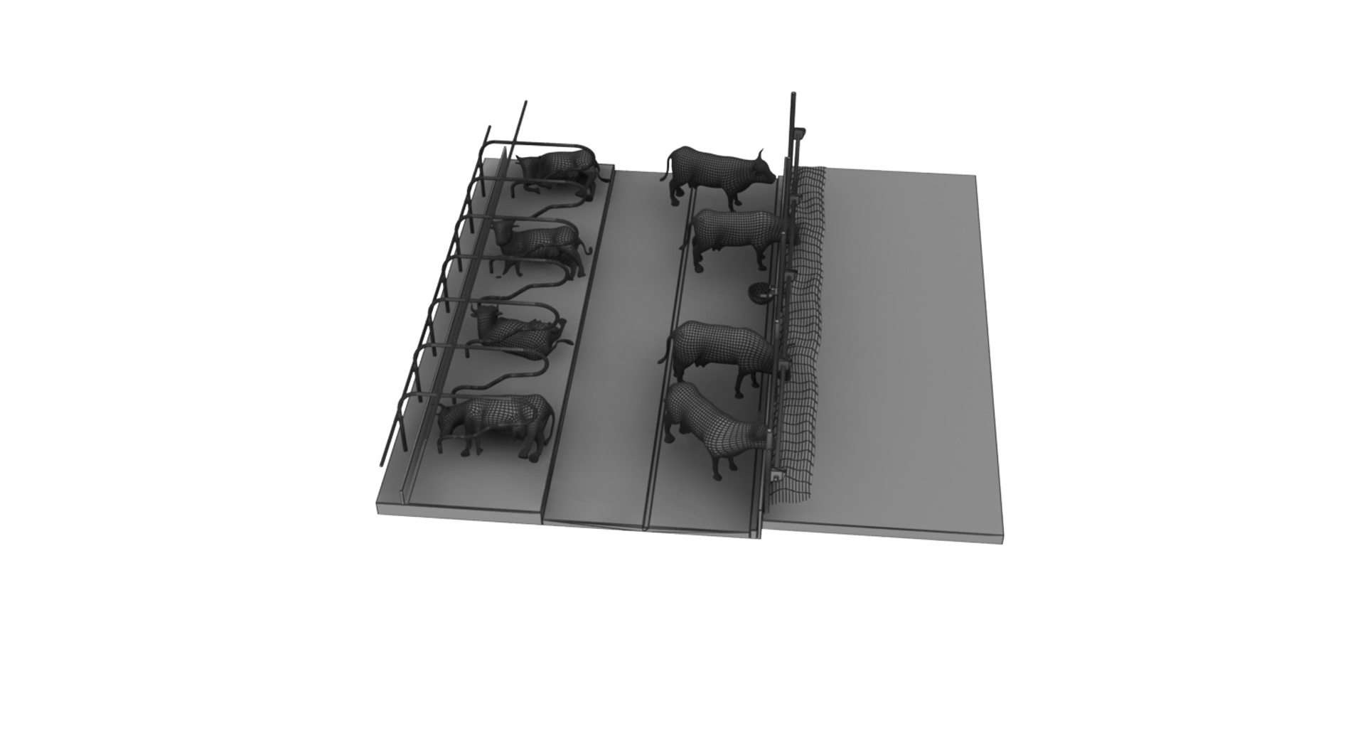 Cow Farm Block 3D Model - TurboSquid 1423429