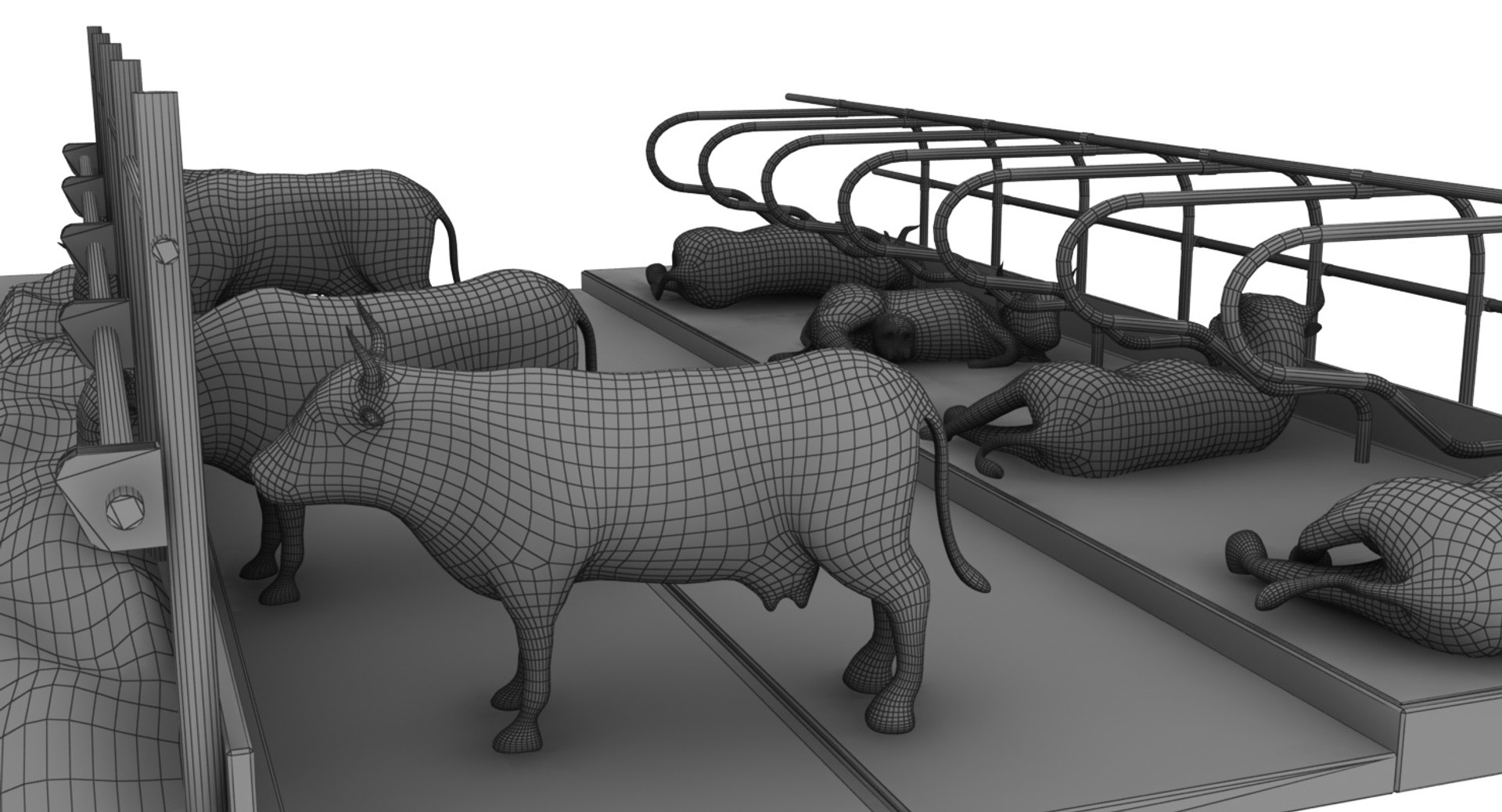 Cow Farm Block 3D Model - TurboSquid 1423429