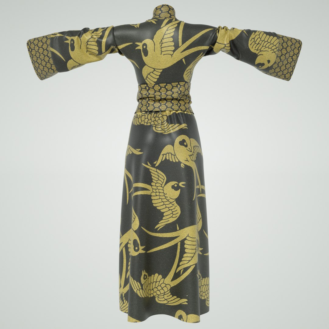 3d Model Cloth Japanese Kimono