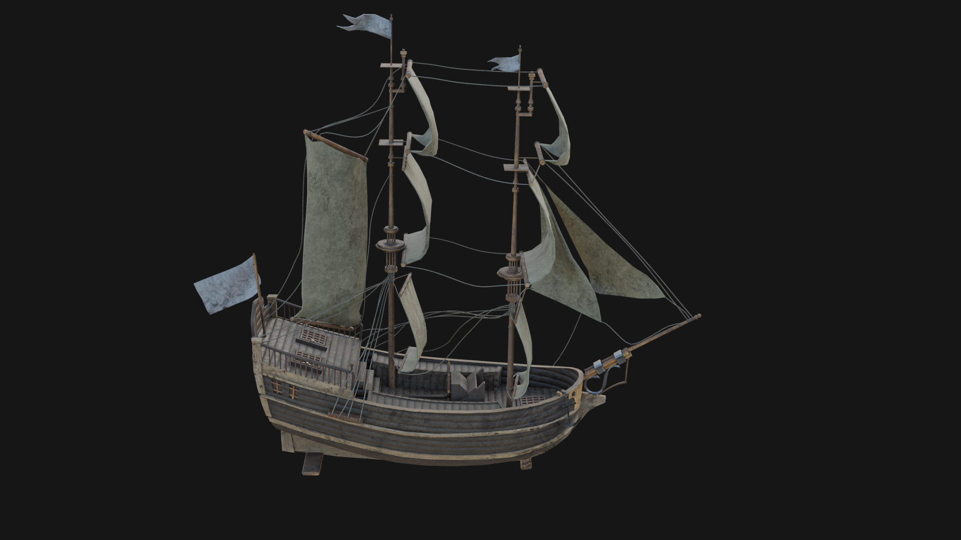 3D Sailing Ship Barque - TurboSquid 1792499