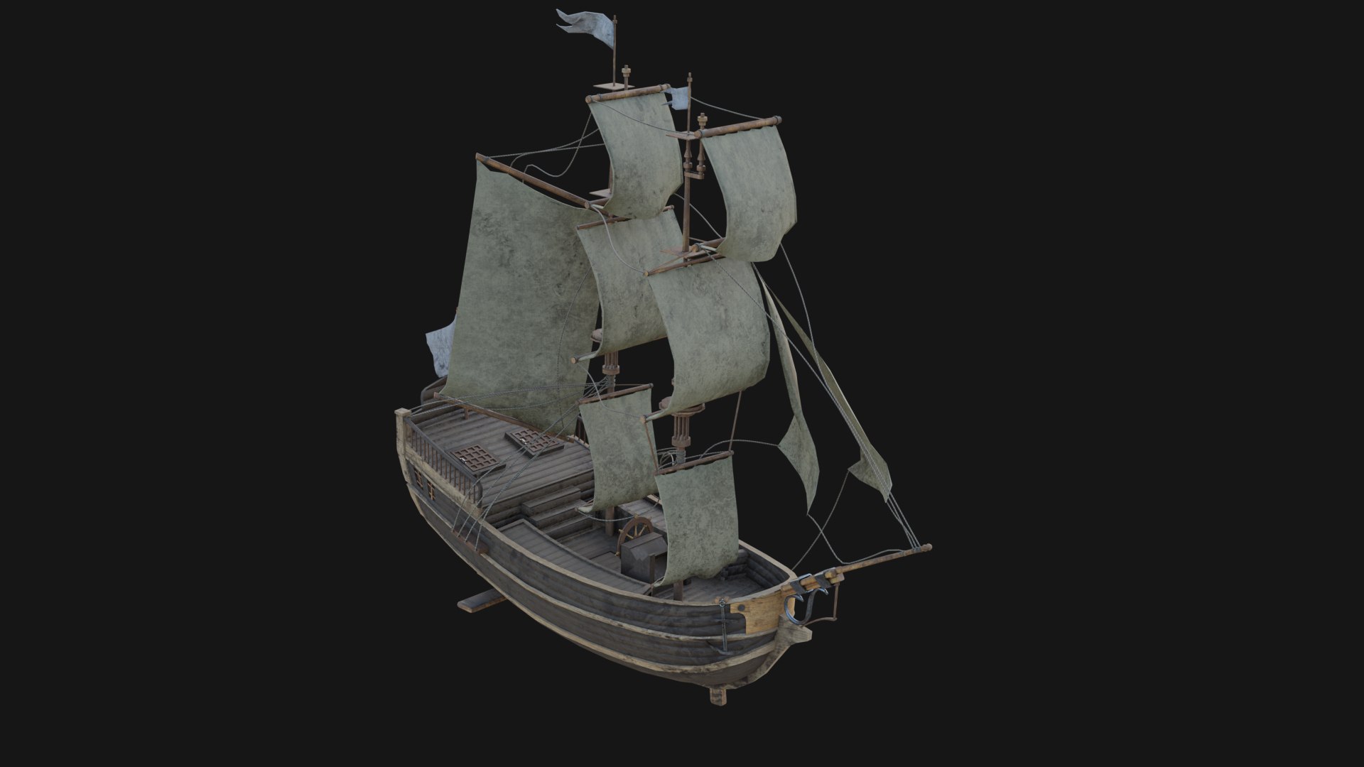 3D Sailing Ship Barque - TurboSquid 1792499