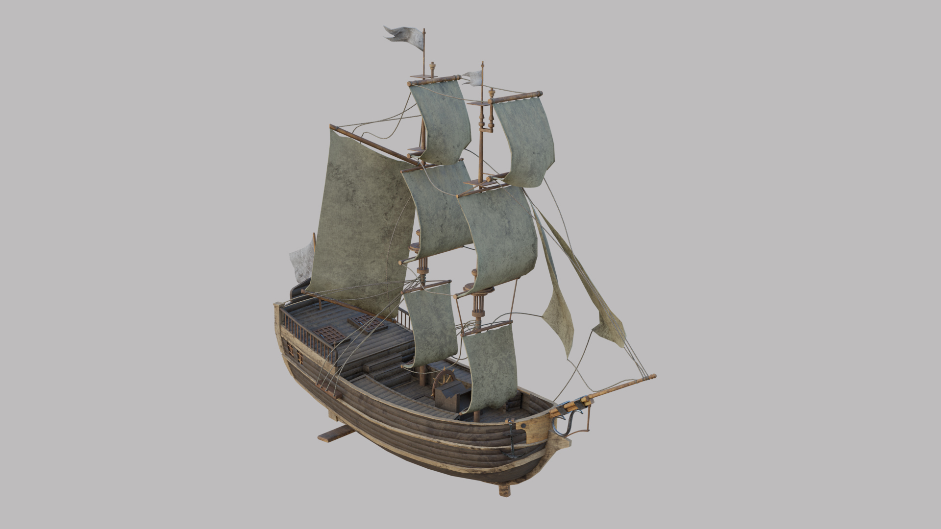 3D Sailing Ship Barque - TurboSquid 1792499