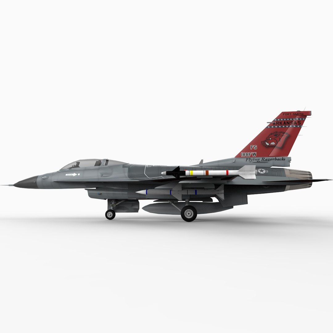 3d Model Pre-rigged F-16 32c Craft