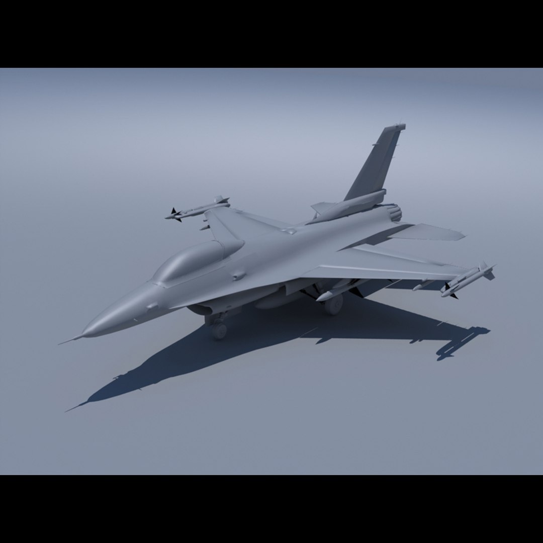 3d Model Pre-rigged F-16 32c Craft