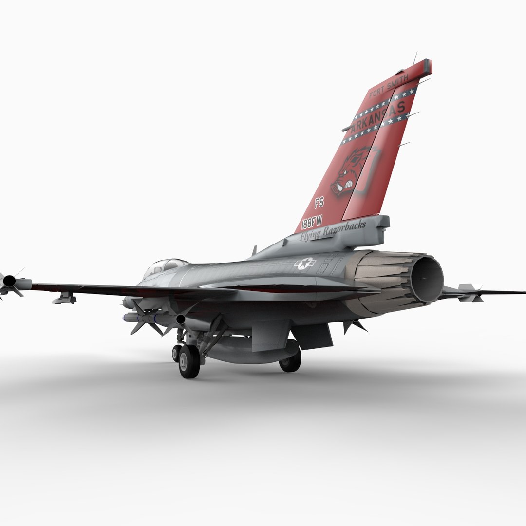 3d Model Pre-rigged F-16 32c Craft