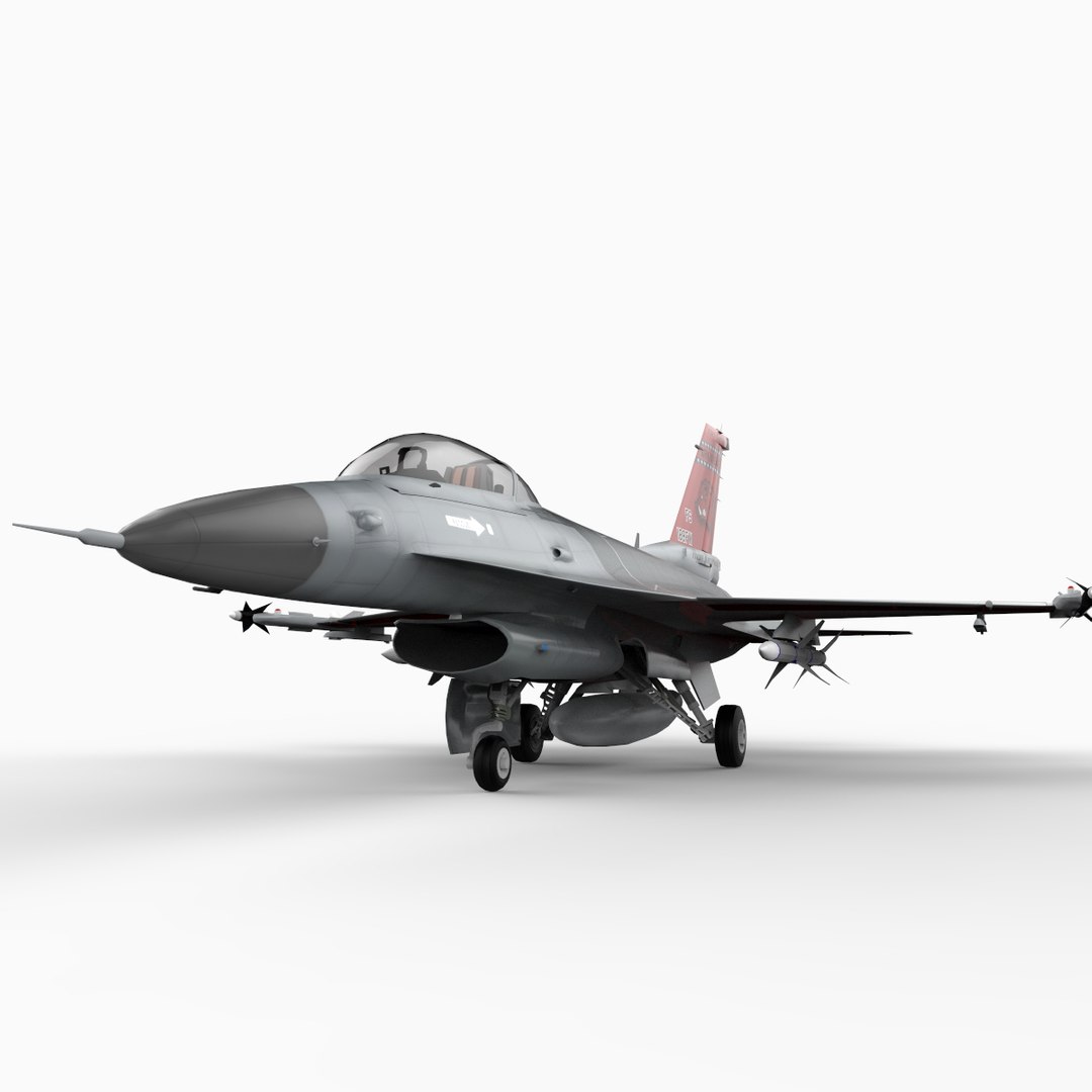 3d Model Pre-rigged F-16 32c Craft