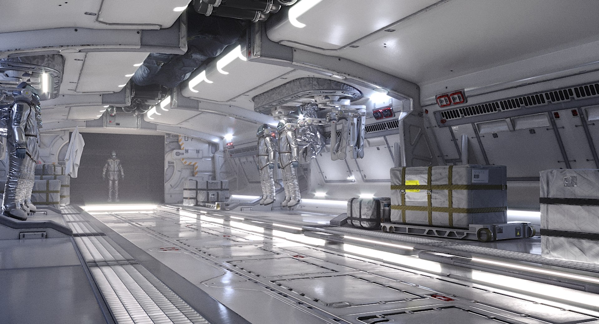 Sci Fi Hall 3D Model - TurboSquid 1356219