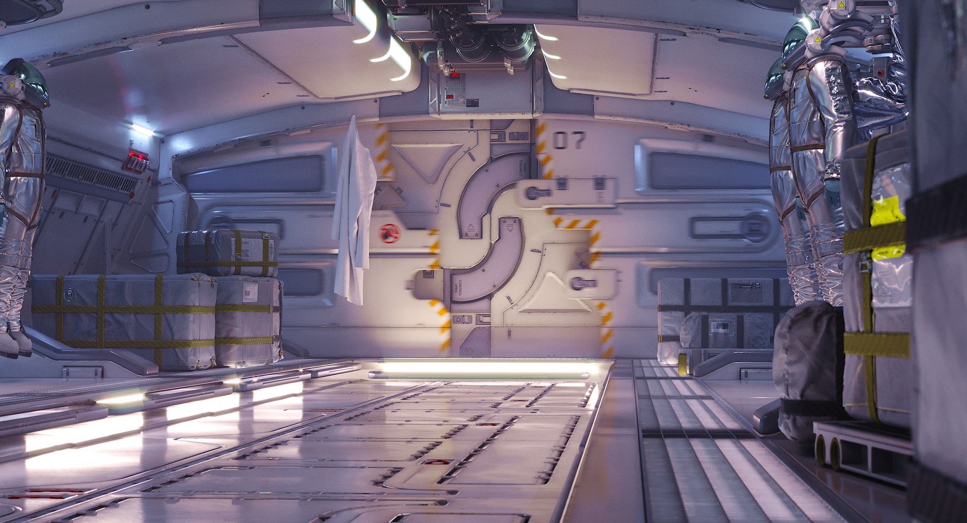 Sci Fi Hall 3D Model - TurboSquid 1356219