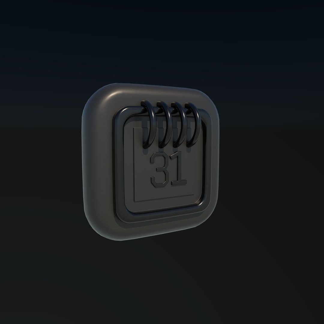 Calander Icon 3D Model 3D - TurboSquid 2334337