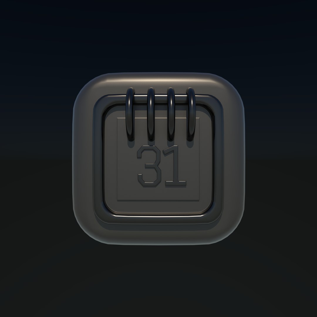 Calander Icon 3D Model 3D - TurboSquid 2334337