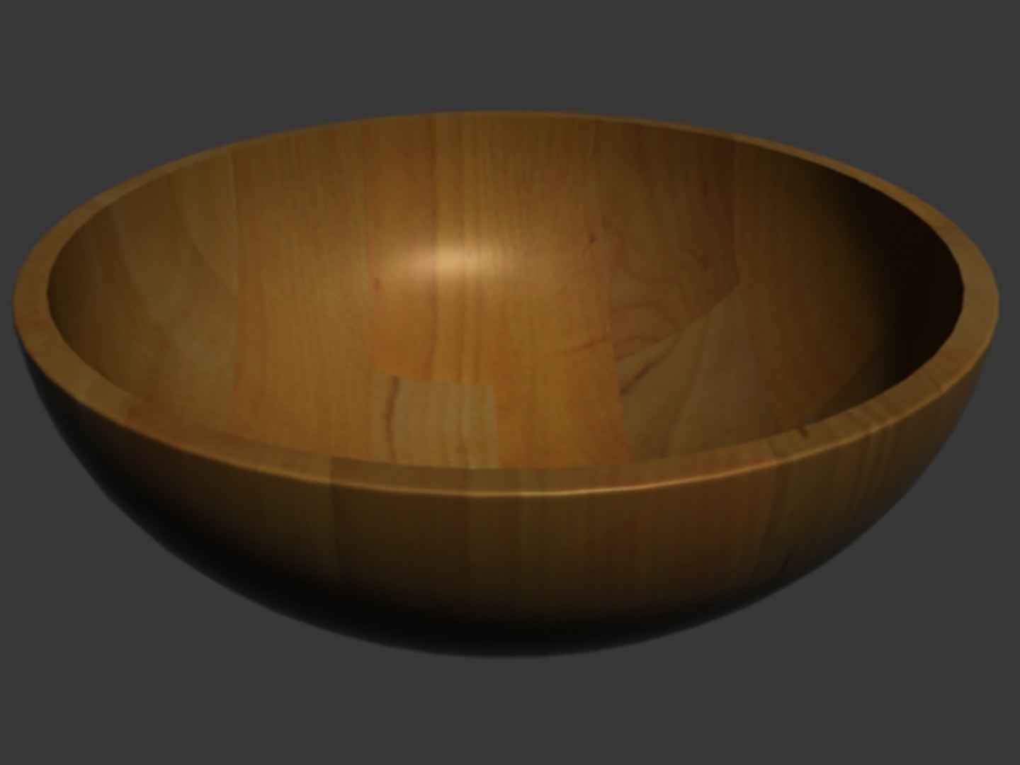 Wooden Bowl 3d Model