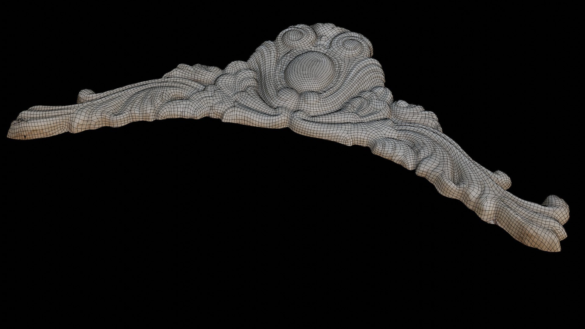 Rococo Scroll Ornament Scan 3D Model - TurboSquid 2434569