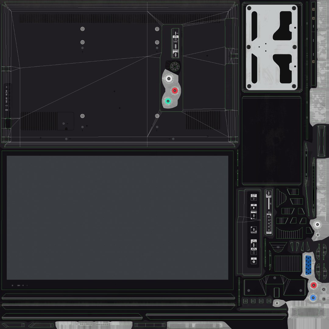 3d Model Real-time Ready Flatscreen Tv
