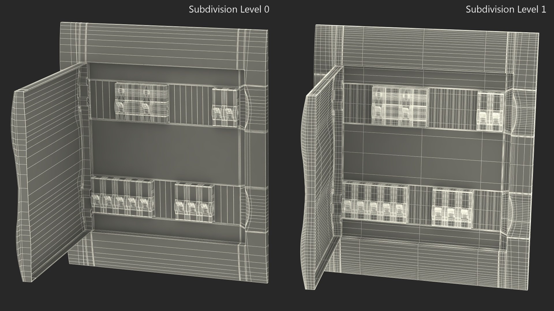 3D Schneider Electrical Enclosure with Circuit Breakers - TurboSquid ...